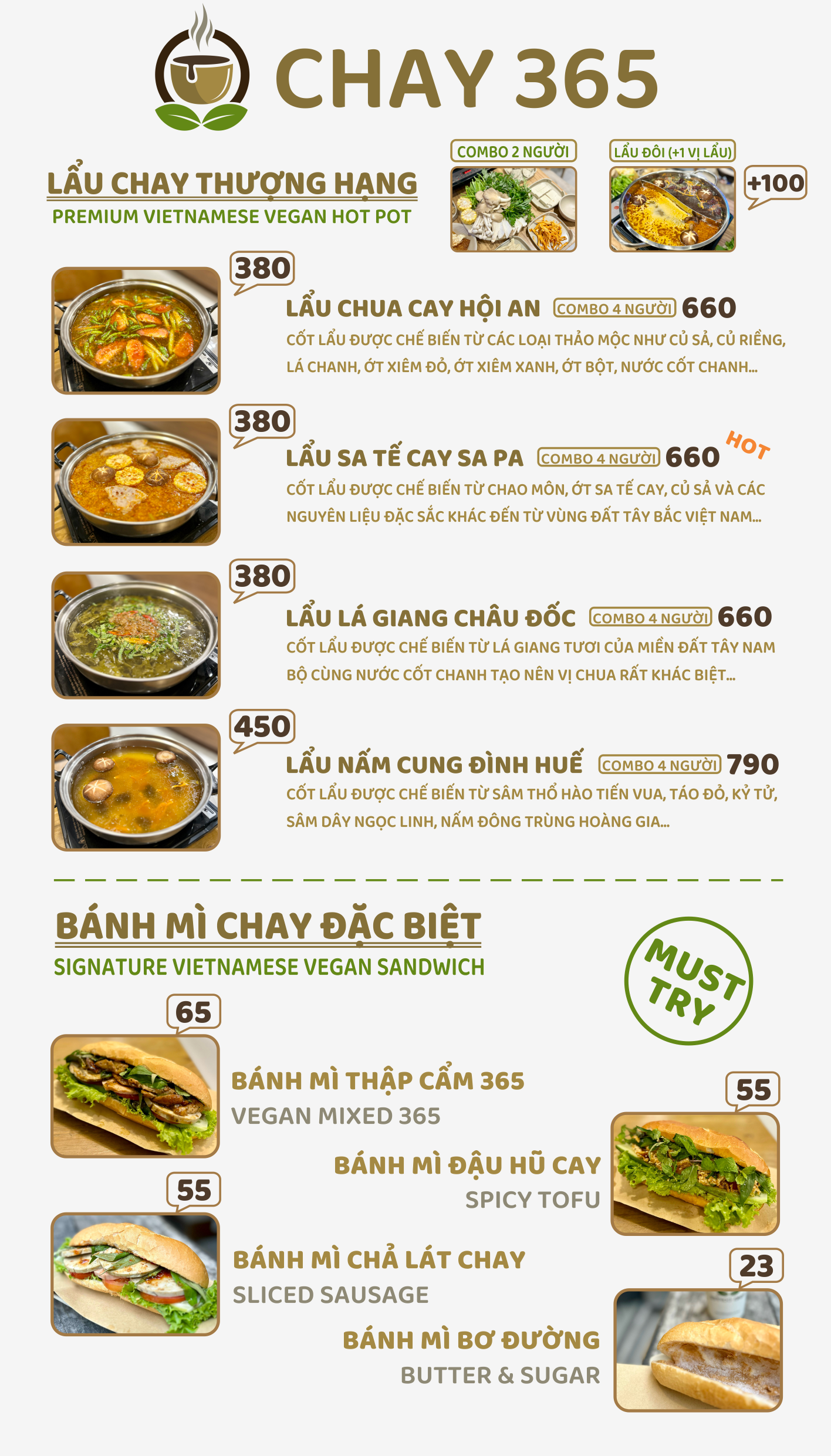 Thực Đơn Chay 365 - CHAY 365 - Ẩm Thực Chay Ngon Mỗi Ngày - Chuỗi Nhà ...